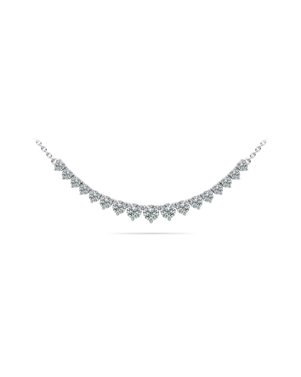 Graduated Red Carpet Diamond Necklace with Chain